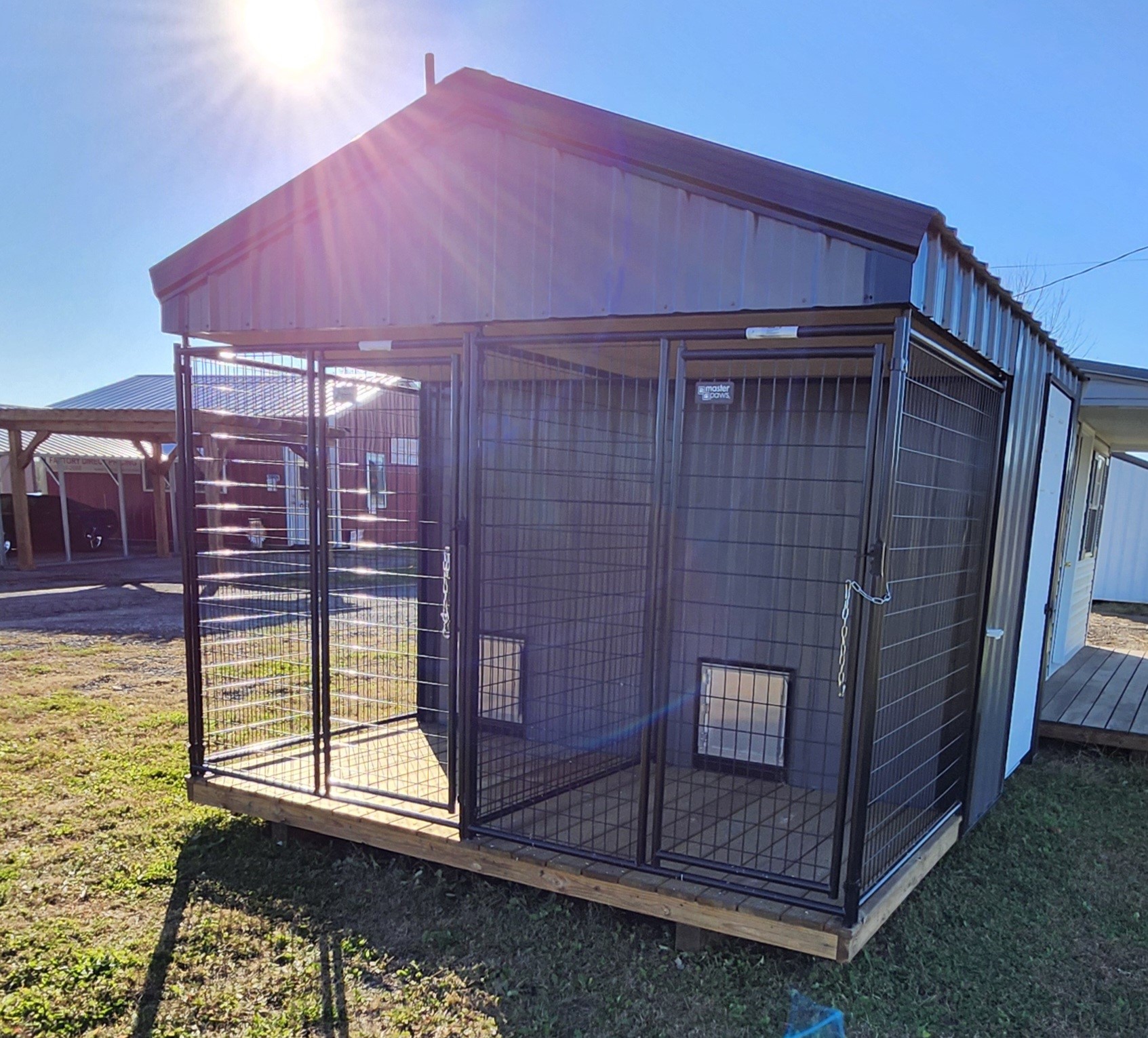 10x12 2 Dog Kennel (ID#8241012DG563) - Rollin Mini Barns