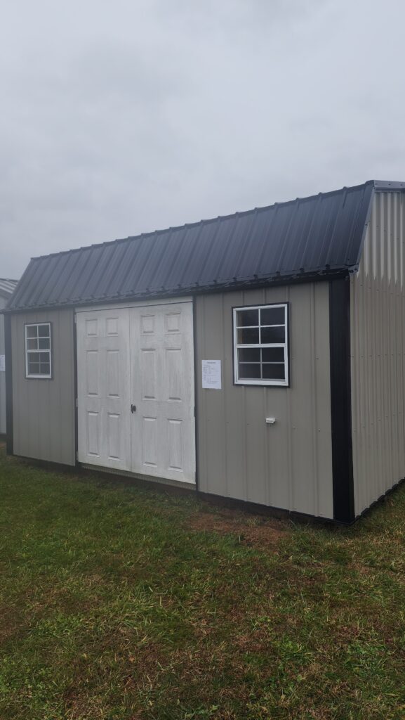 12x16 Metal Lofted Garden Shed - Rollin Mini Barns
