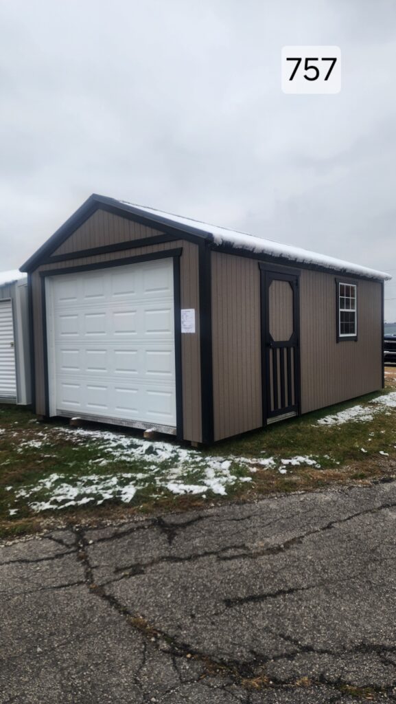 12x20 Painted Garage - Rollin Mini Barns