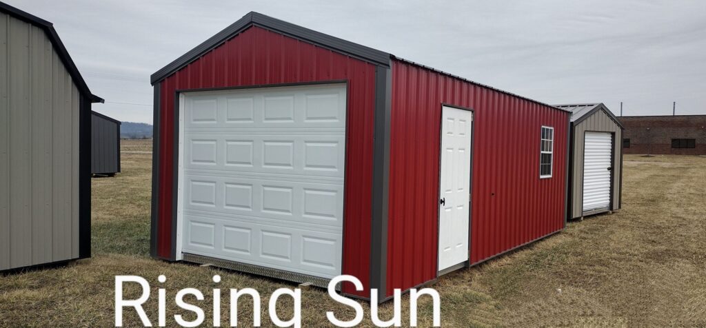 12x24 Metal Garage - Rollin Mini Barns