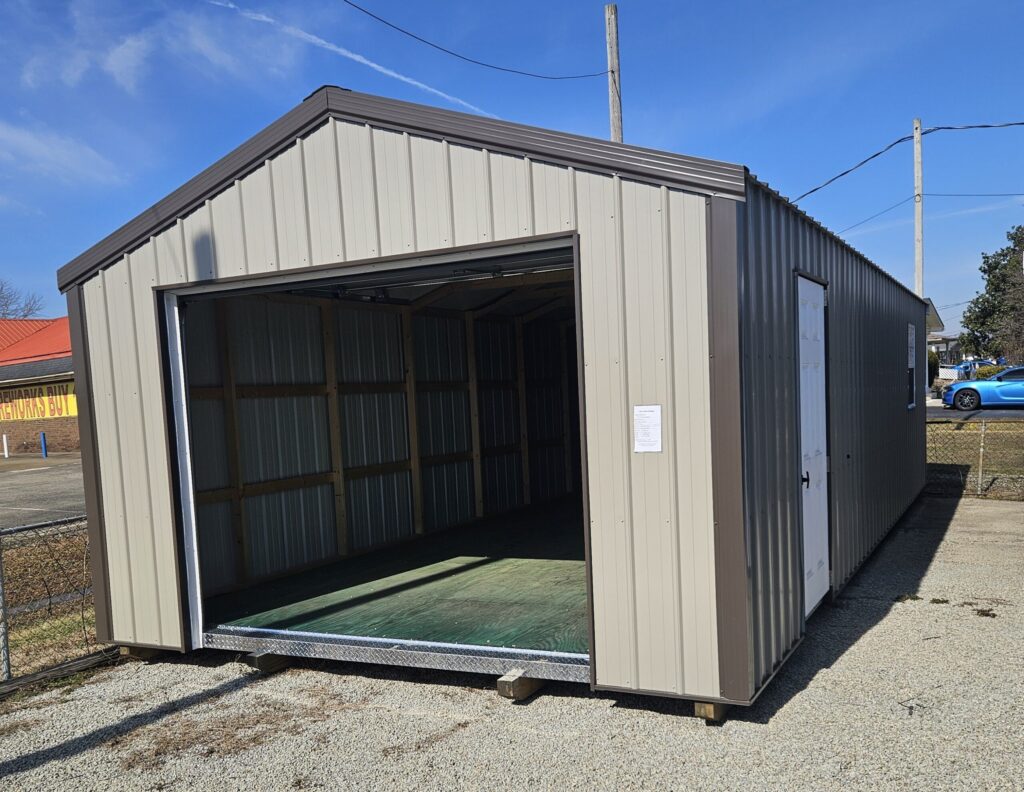 14x32 Metal Garage (ID#5241432MG512-A) - Rollin Mini Barns