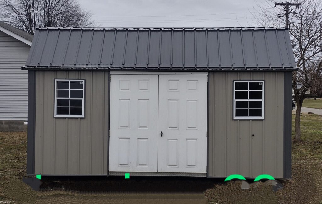 10x16 Metal Lofted Garden Shed (ID#7241016MLGS559) - Rollin Mini Barns