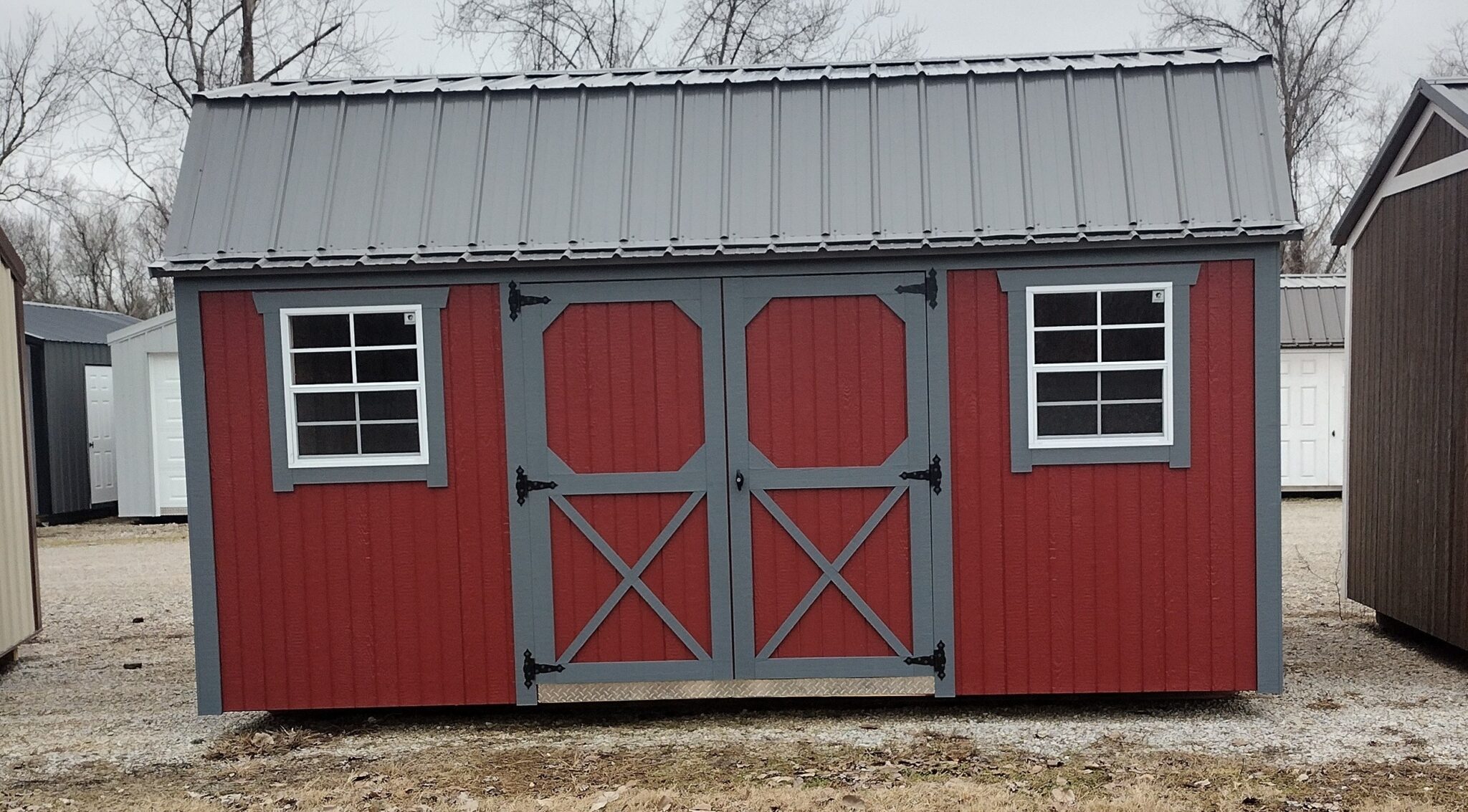 10x16 Painted Lofted Garden Shed (ID#1251016PLGS671) - Rollin Mini Barns