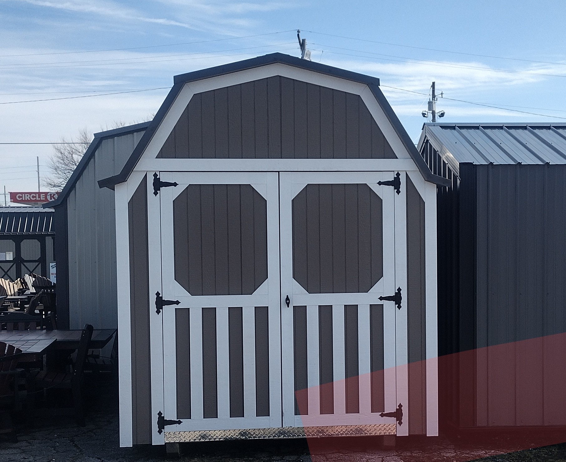 8x12 Painted Gambrel (ID#125812PH677) - Rollin Mini Barns