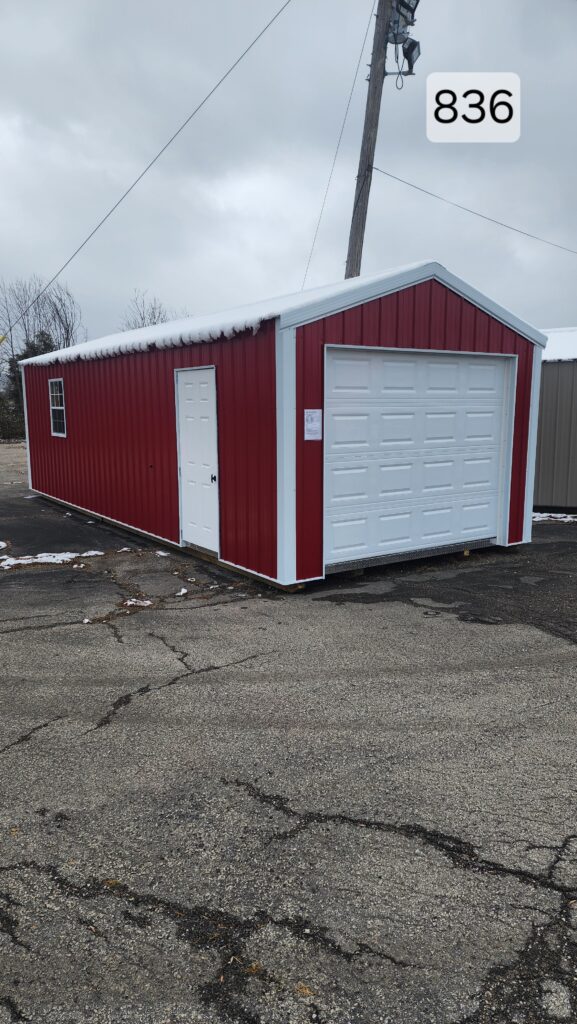 12x30 Metal Garage - Rollin Mini Barns