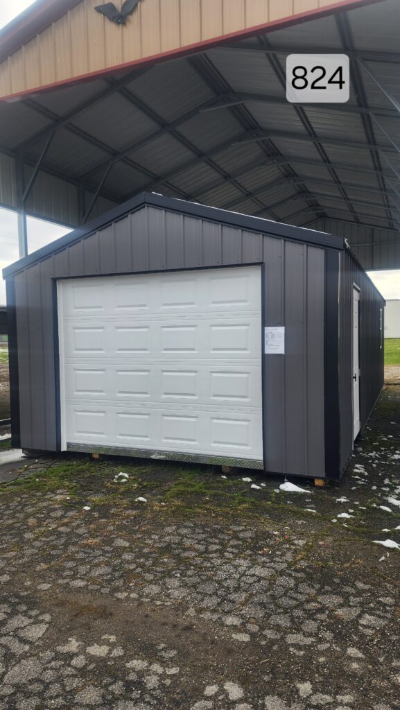 14x32 Metal Garage - Rollin Mini Barns