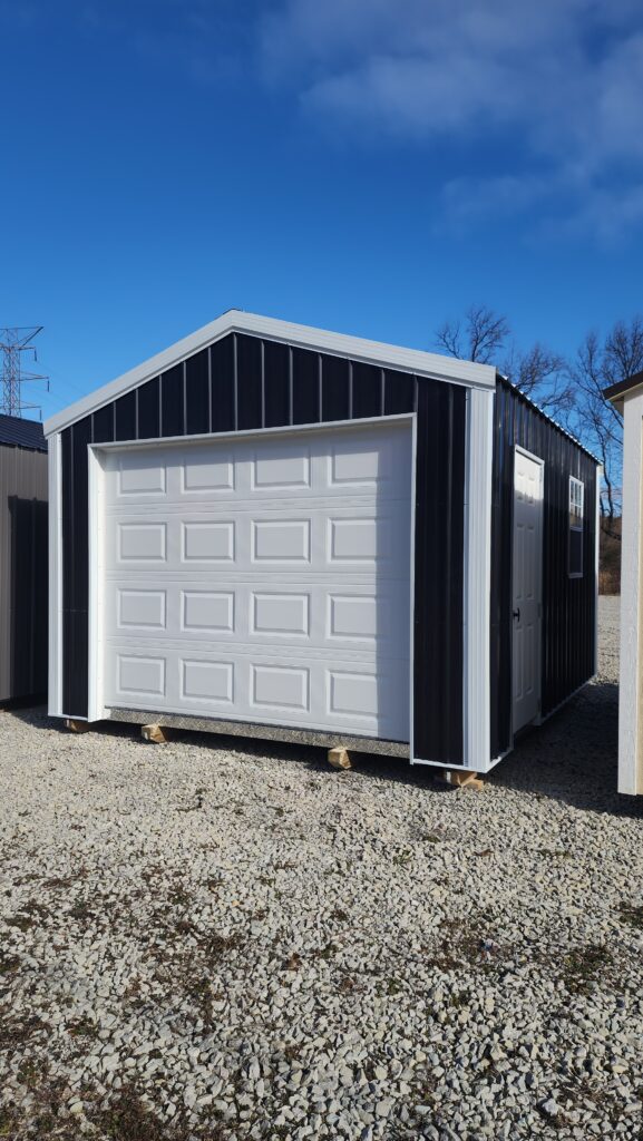 12x16 Metal Garage - Rollin Mini Barns